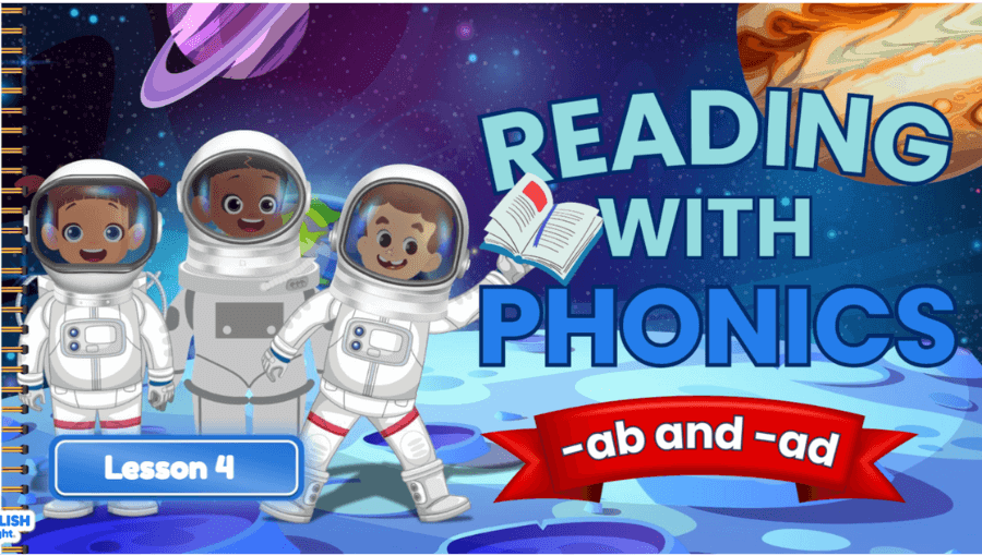 Phonics adventure at the beach: -ab and -ad Interactive Story