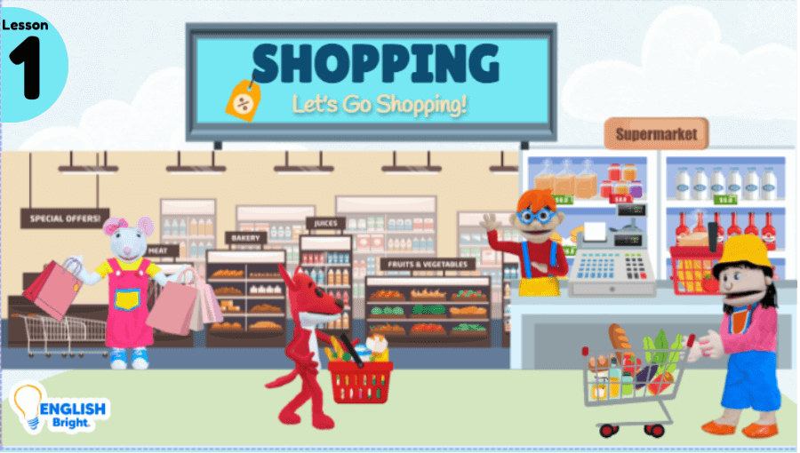 Shopping Vocabulary ESL Lesson to Vocabulary And Grammar
