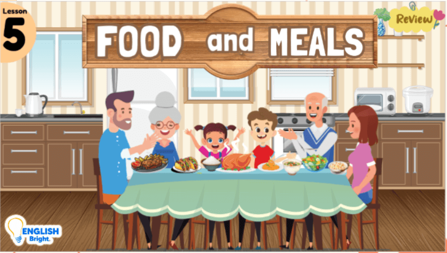 Food And Meals Review For Kids to Lessons 1 to 4 Recap