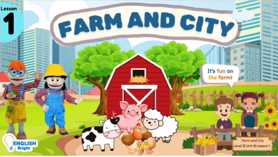 Farm Life ESL - Learn About the Farmer and Chicken