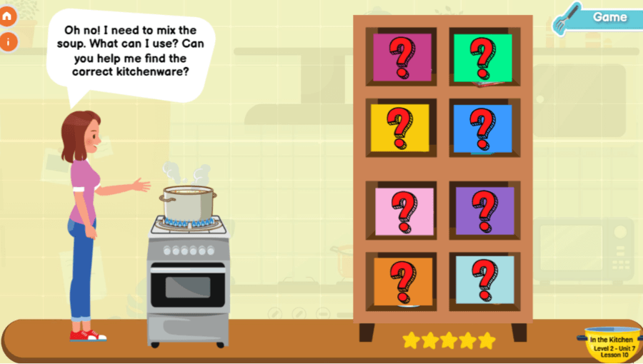 Cooking Adventure ESL – Fun Kitchenware Game for Students