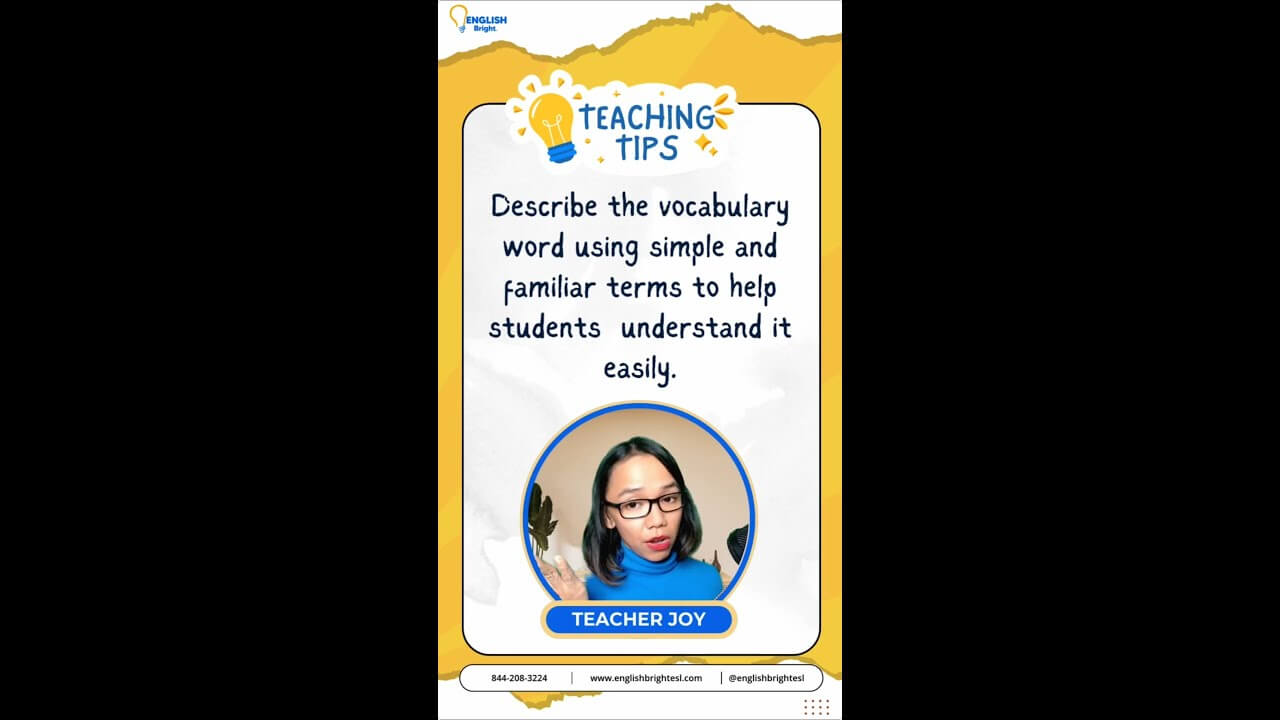 ESL Teaching Tips | How to Teach Vocabulary to ESL Students | English ...