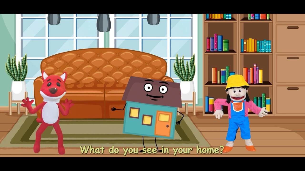 Home Rooms Song for Kids | Learn House Vocabulary
