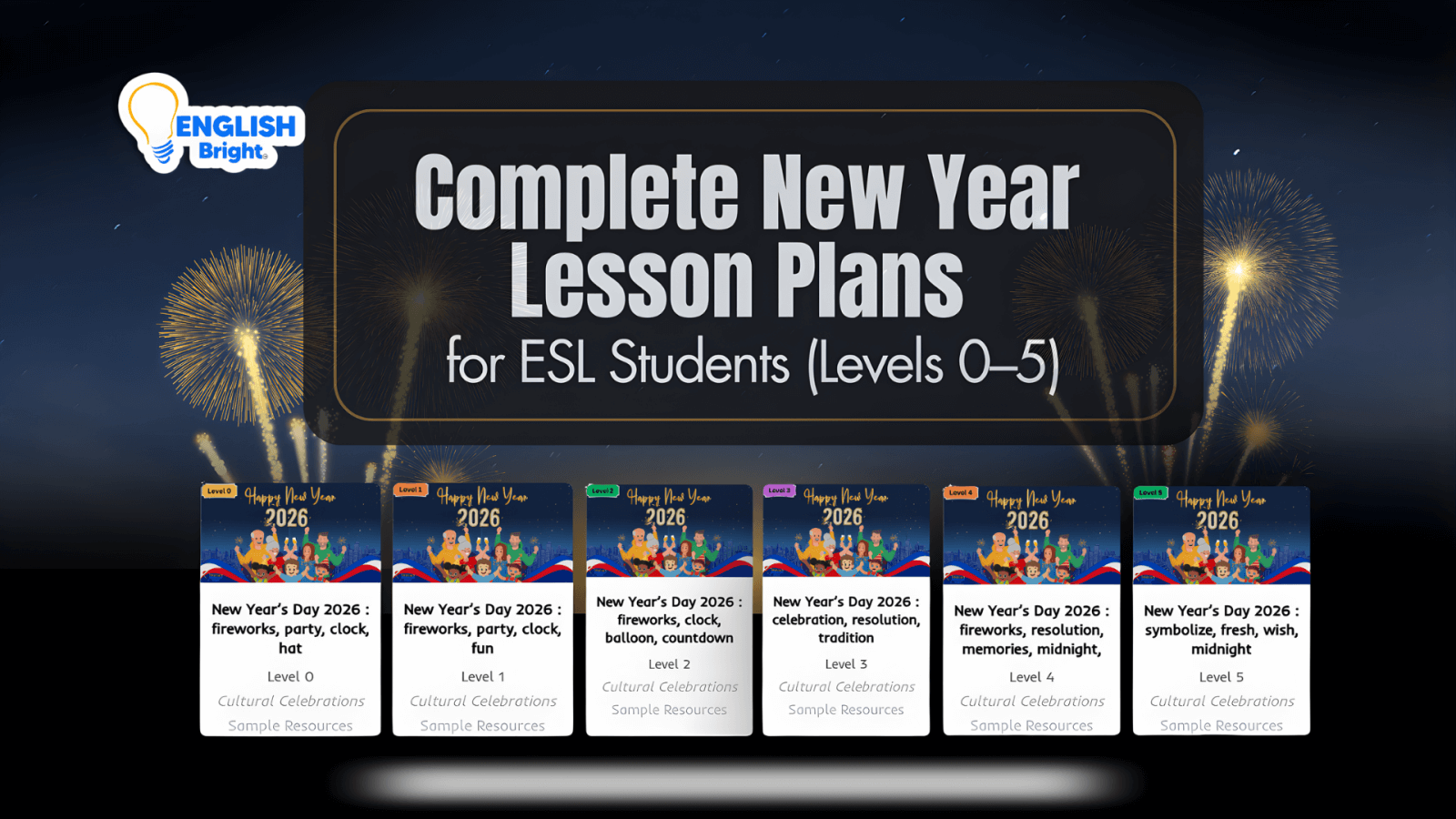 Complete New Year Lesson Plans for ESL Students (Levels 0–5) - English ...