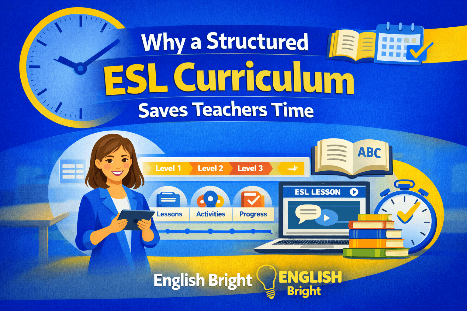 Why a Structured ESL Curriculum Saves Teachers Time - English Bright ESL
