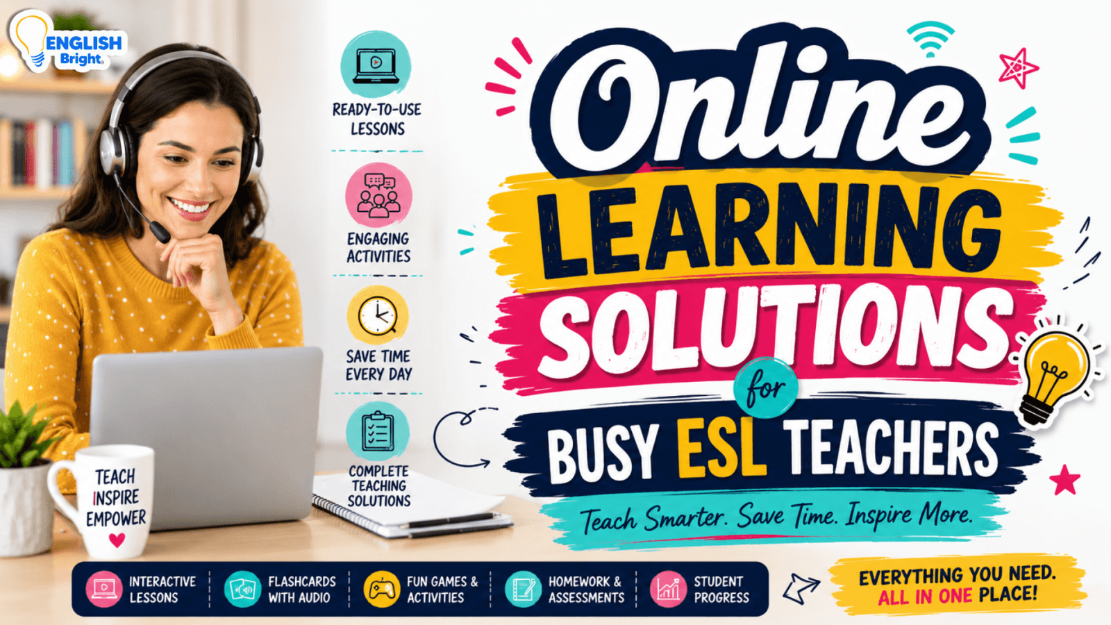 Online Learning Solutions for Busy ESL Teachers - English Bright ESL